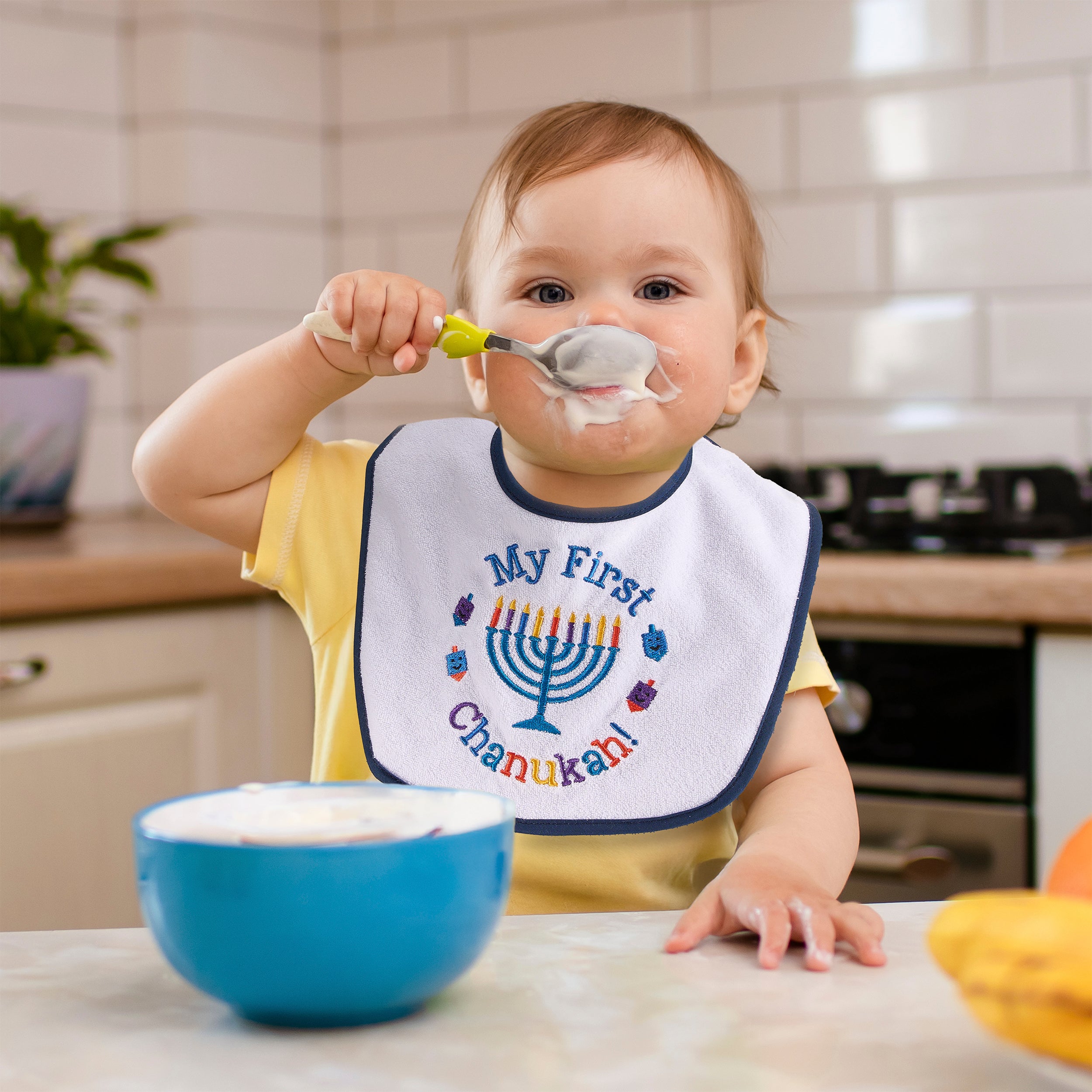 Rite Lite - "My First Chanukah!" Embroidered Bib – Buchan's Kerrisdale ...
