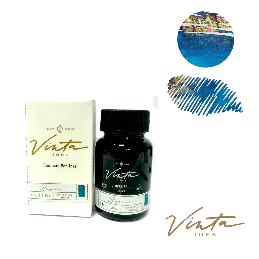 Vinta Inks - Fountain Pen Ink 30ml - Vesper Blue - Bisperas – Buchan's ...