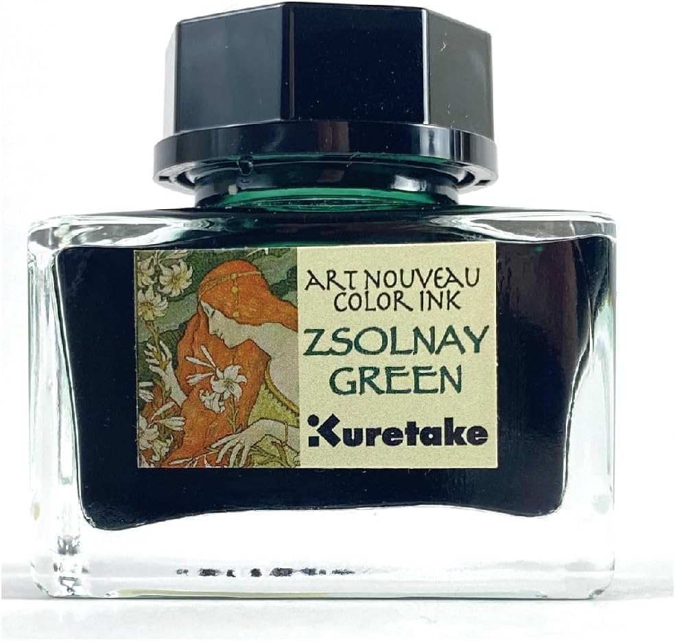 Kuretake Ink Cafe - Art Nouveau Colour Ink - Zsolnay Green – Buchan's ...