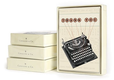 CAVALLINI & CO - Boxed Note Cards "Thank You - Typewriter" – Buchan's ...